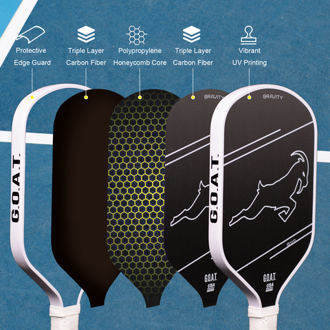 Gravity 16mm New Player Performance Paddle | G.O.A.T. Paddle