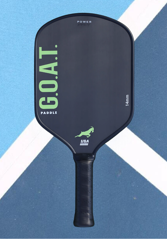 Stealth Power 14mm Hybrid Neon Green Paddle | G.O.A.T. Paddle